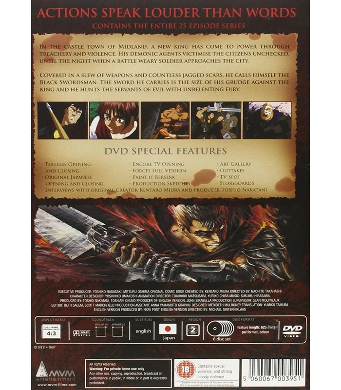 Berserk - Complete Series (1997 - 1999) (6 DVD)