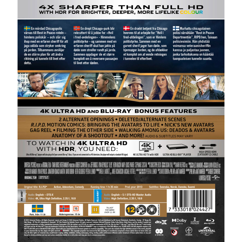 R.I.P.D. (2013) Steelbook (4K UHD + Blu-ray)