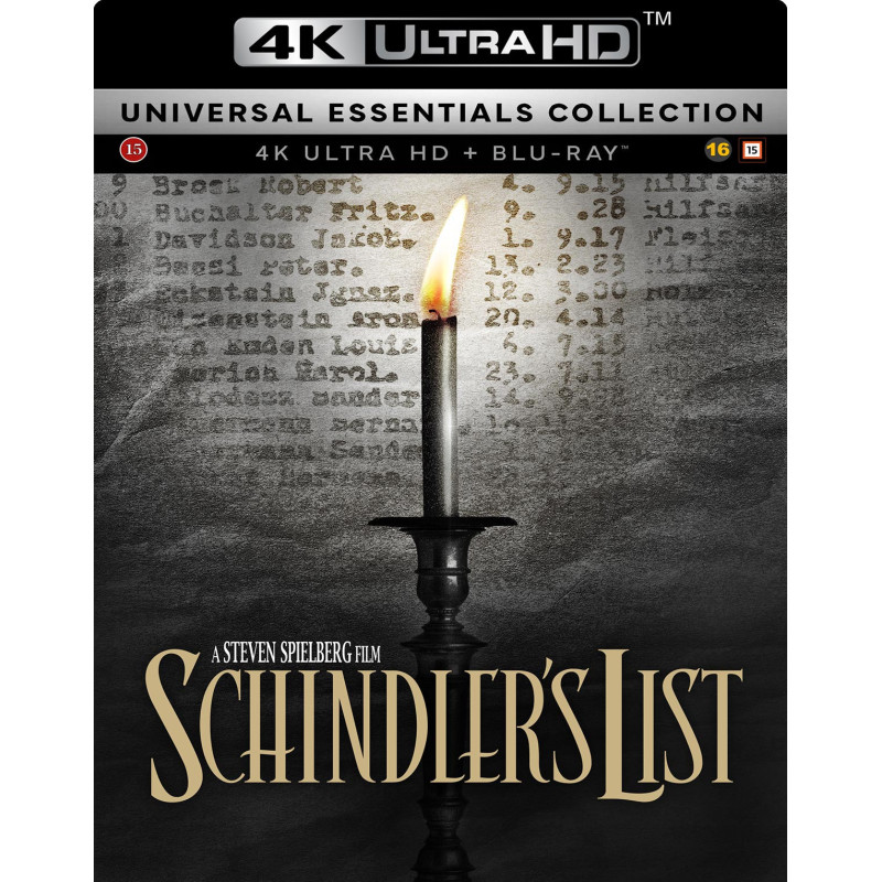 Schindler's List (1993) 30th Anniversary Limited Edition (4K UHD + Blu-ray)