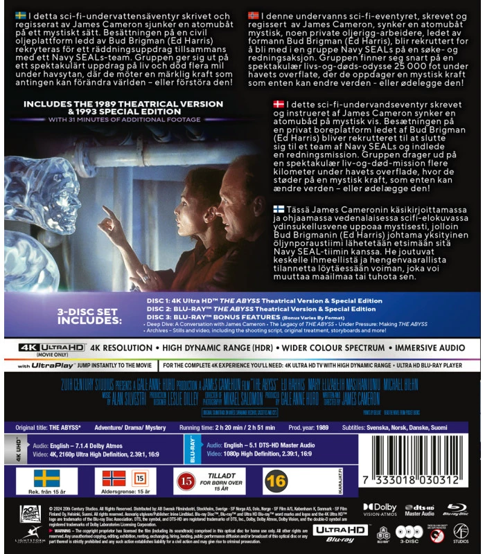 The Abyss (1989) (4K UHD + 2 Blu-ray)