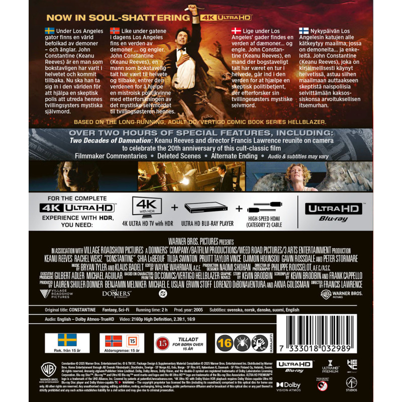 Constantine (2005) 20th Anniversary Steelbook (4K UHD + Blu-ray)