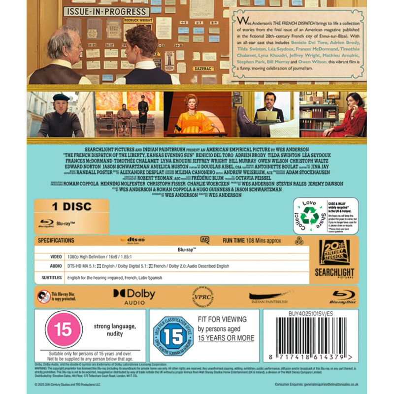 The French Dispatch (2021) Blu-ray