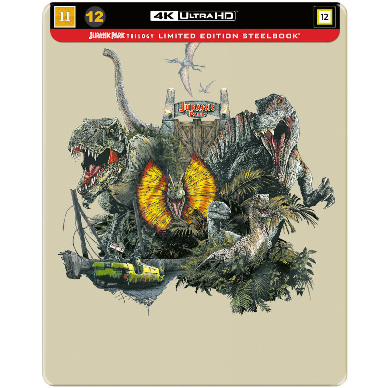 Jurassic Park - Trilogy (1993 - 2001) Steelbook (4K UHD)